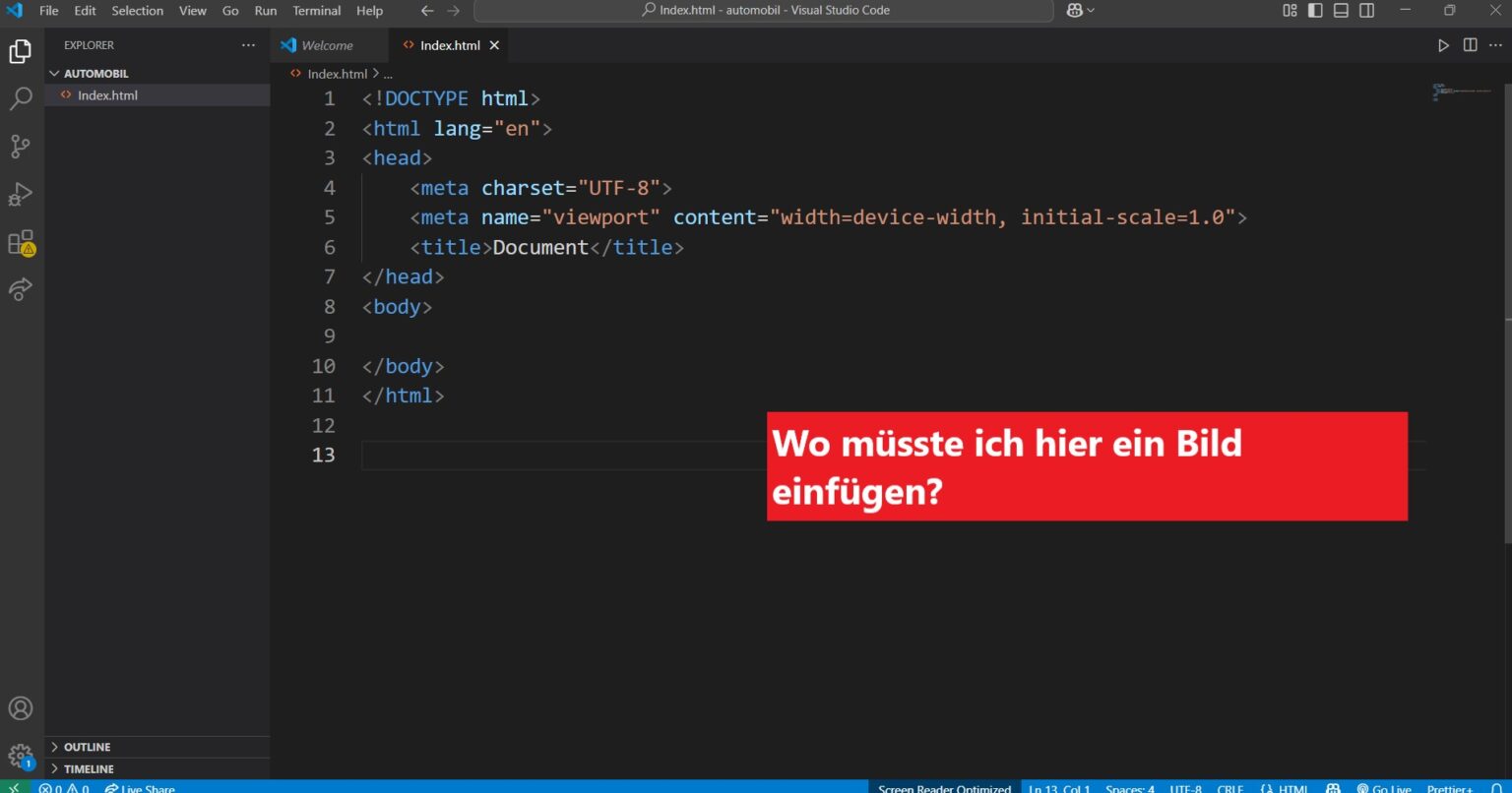 HTML lernen - Wie ist ein Bild-Code aufgebaut - Verständnis-Fragen ...